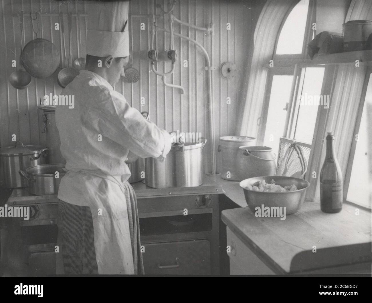 Kitchen of the airship Heinrich Hoffmann Photographs 1934 Adolf Hitler ...