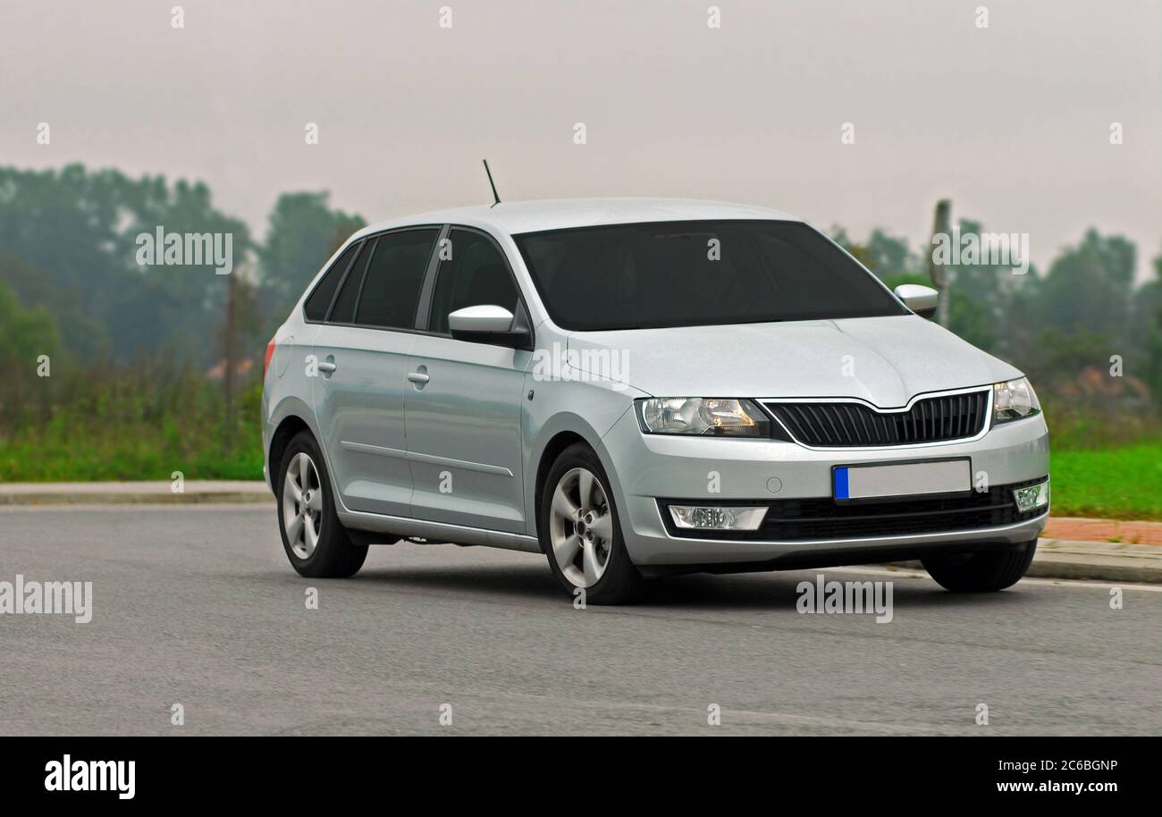 driving too fast, car going at high speed cornering Stock Photo - Alamy