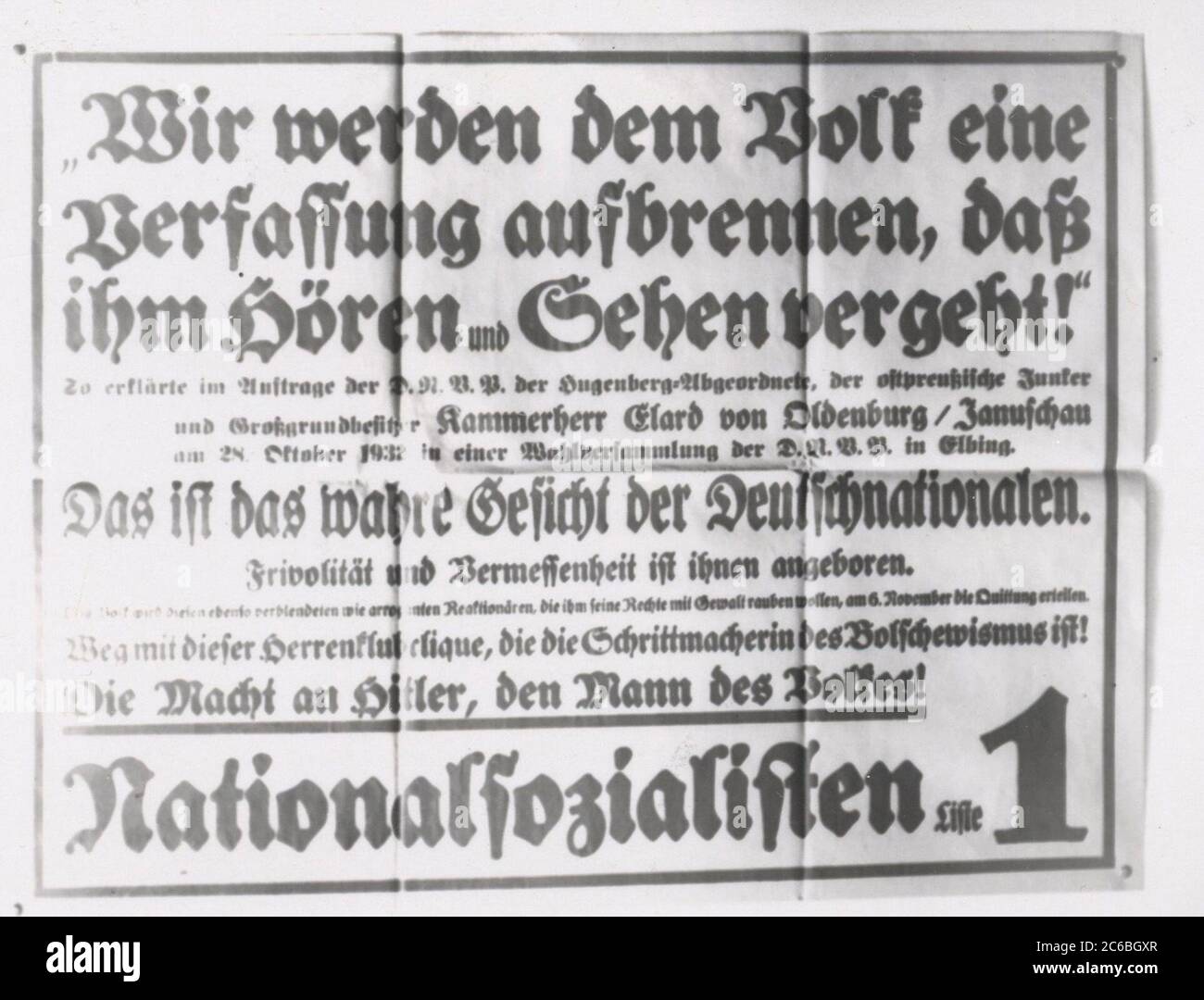 Election poster for the election of the Reich President on July 31 ...