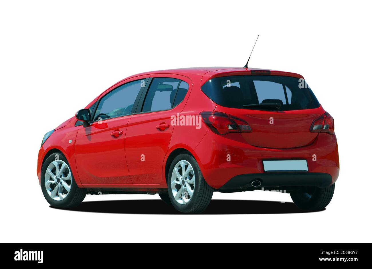 red hatchback, red car Stock Photo - Alamy