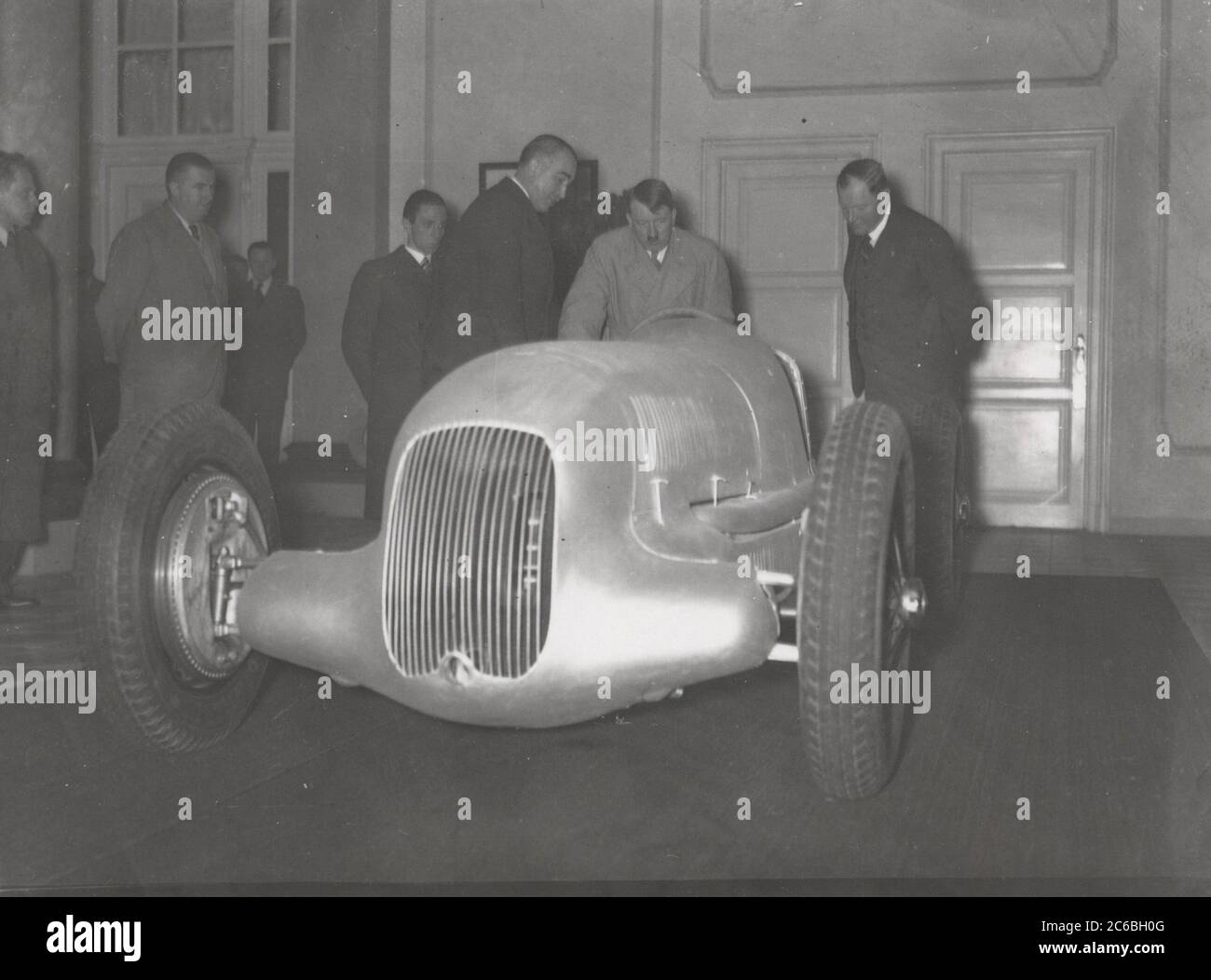 Hitler visits goebbels to see the Mercedes-Benz racing cars Heinrich ...