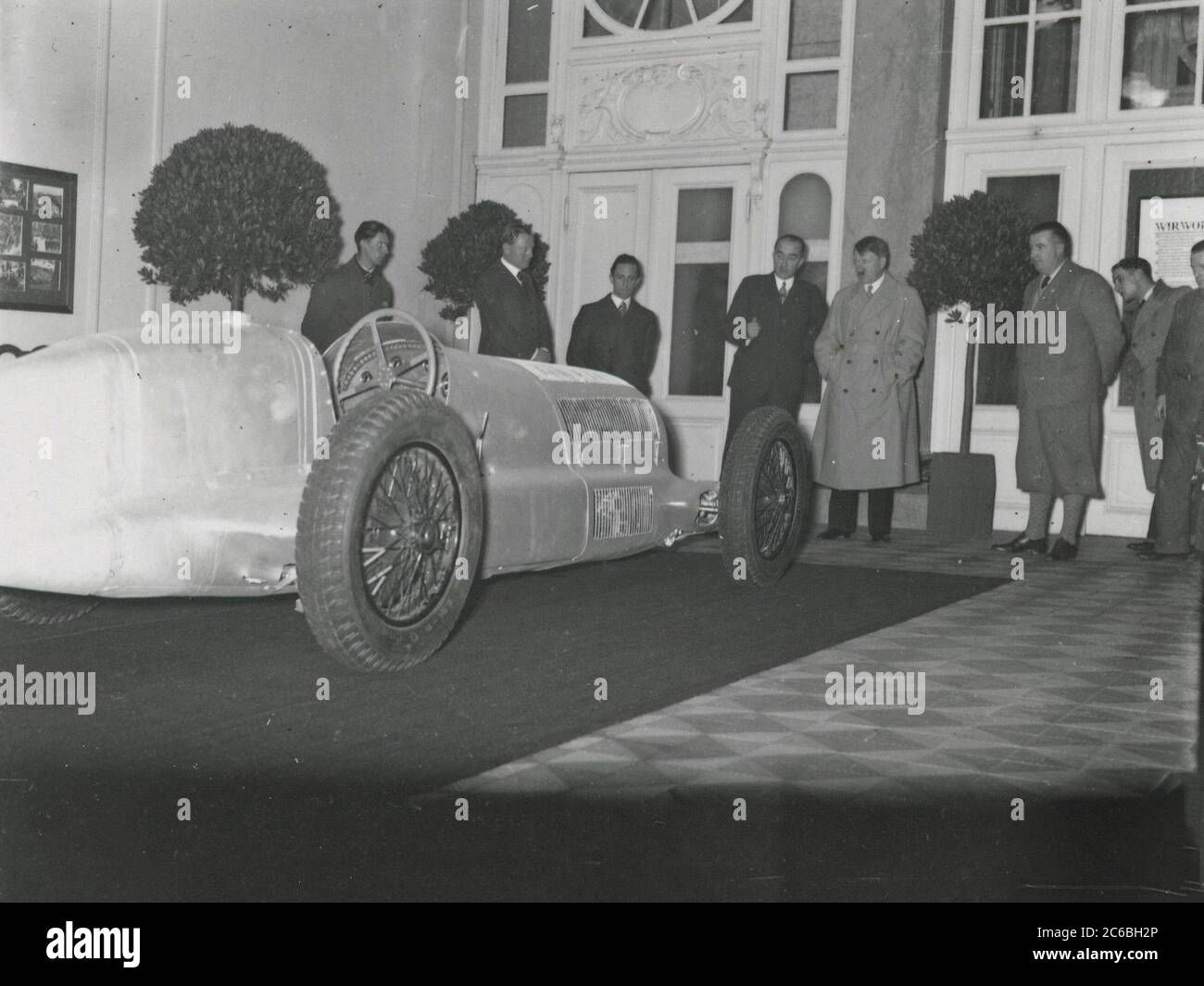 Hitler visits goebbels to see the Mercedes-Benz racing cars Heinrich ...