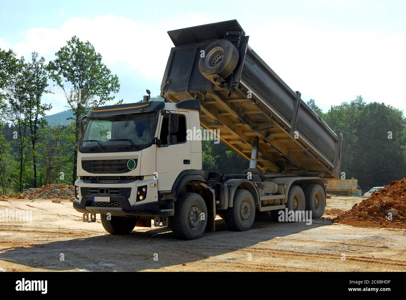 Tipper truck unloading hi-res stock photography and images - Alamy