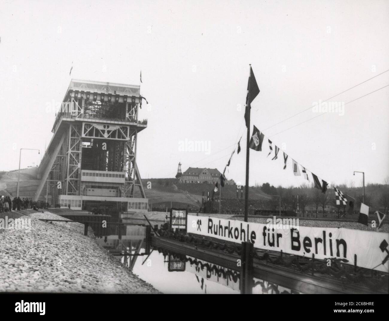 Inauguration of the Niederfinow boat lift near Berlin Heinrich Hoffmann ...