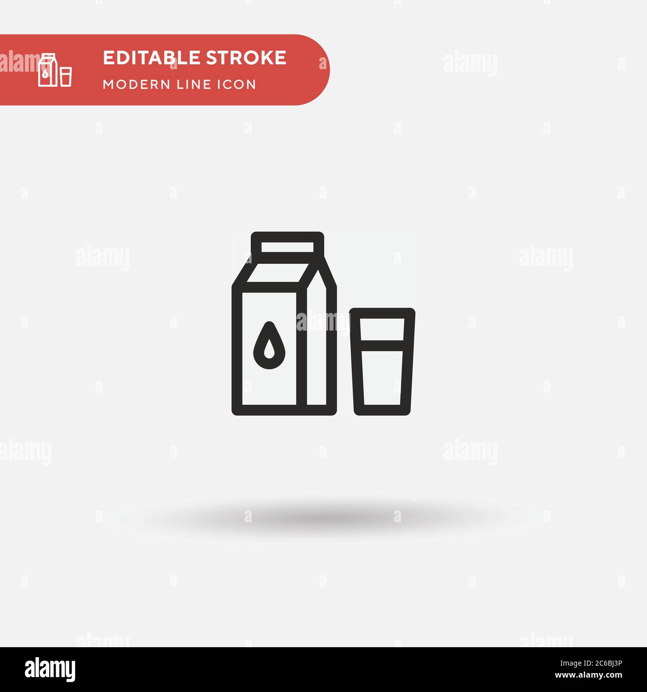 Milk Simple vector icon. Illustration symbol design template for web ...
