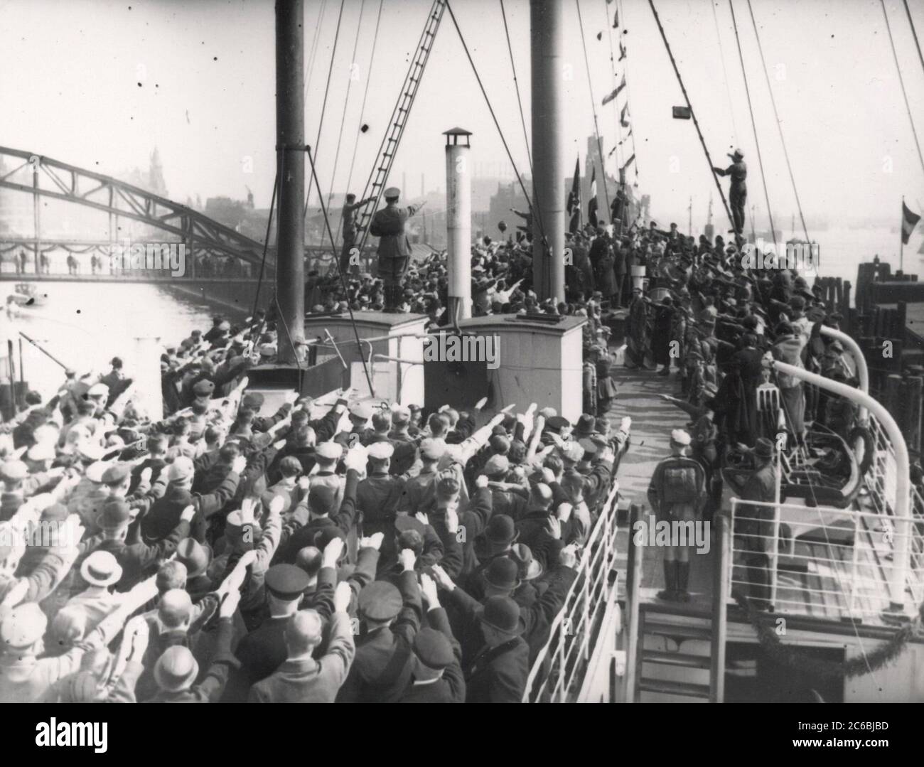 Inauguration of the youth hostel ship "Hein-Godenwind" by Reich Youth ...
