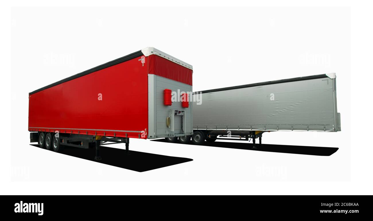 Two truck semi trailers Stock Photo - Alamy