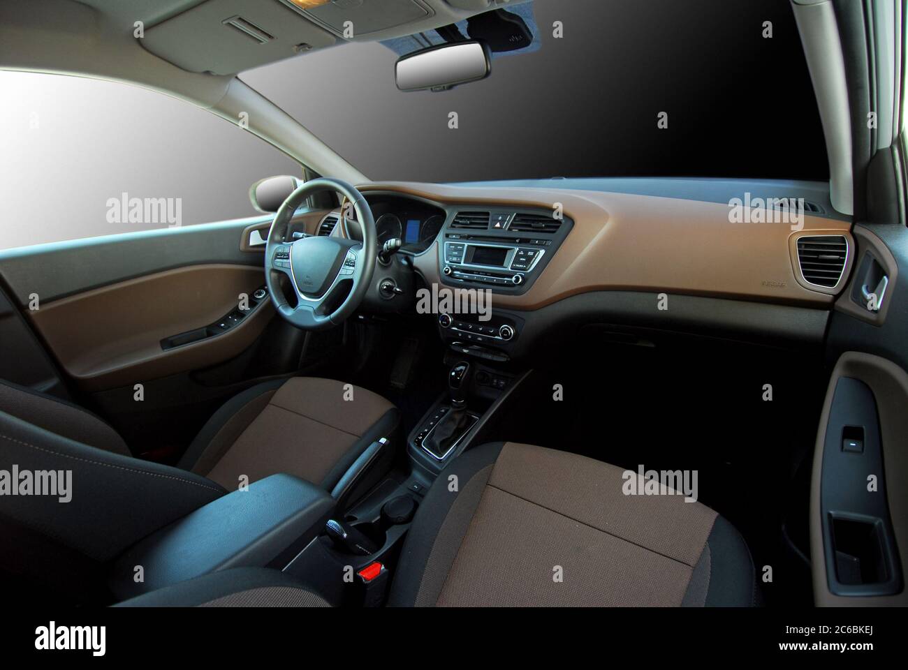 interior of a modern car, dashboard of a modern car Stock Photo - Alamy