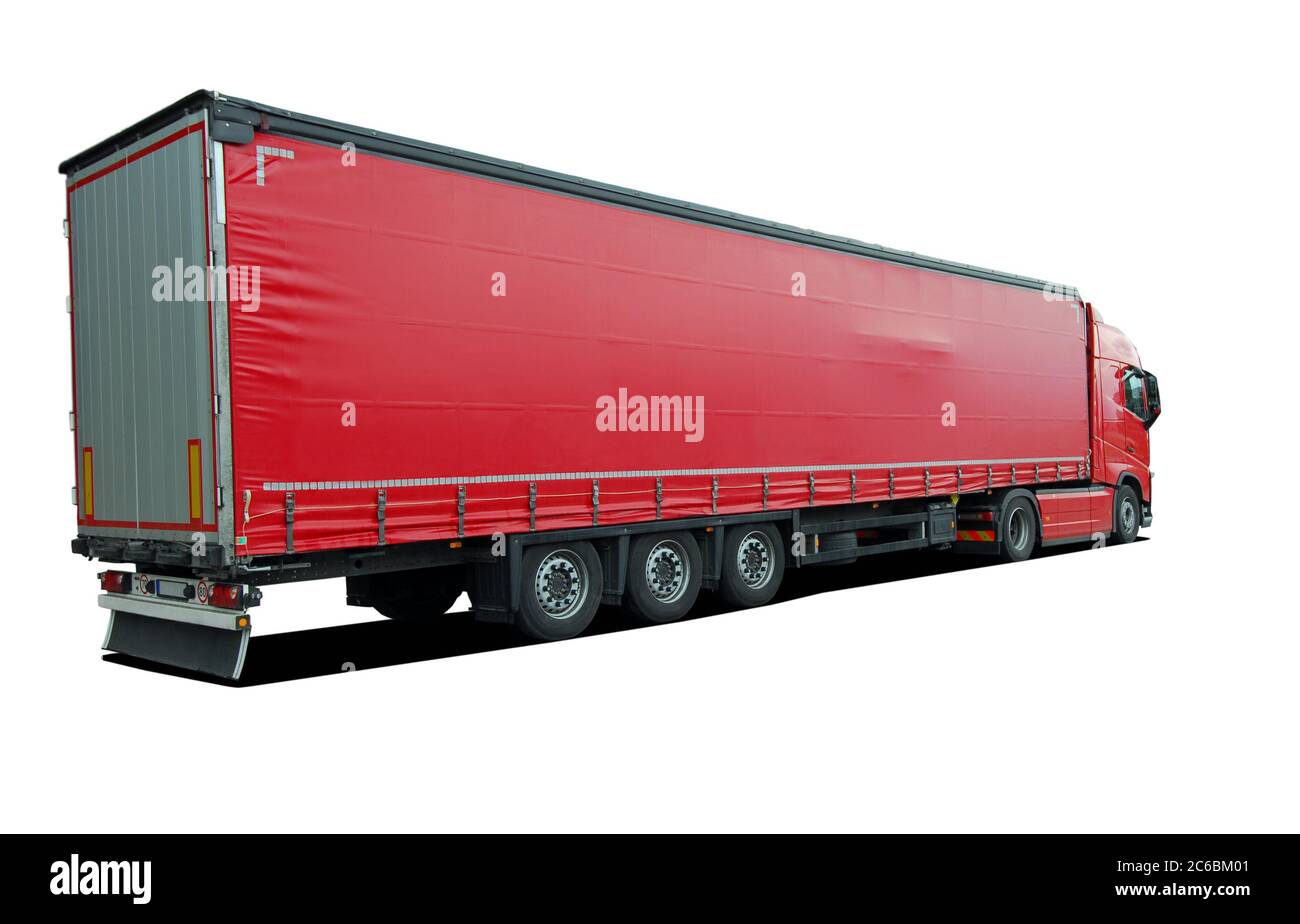 Semi truck rear view Cut Out Stock Images & Pictures - Alamy