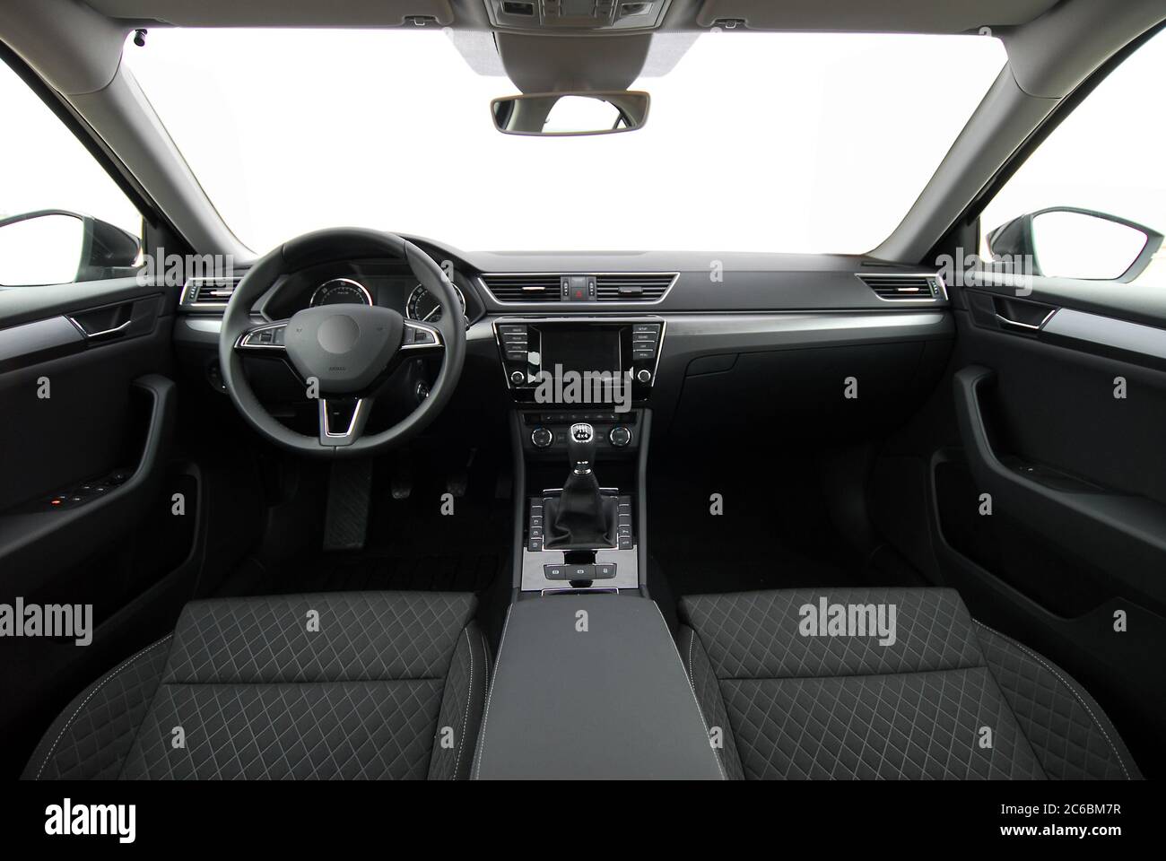 interior of a modern car, dashboard of a modern car Stock Photo - Alamy