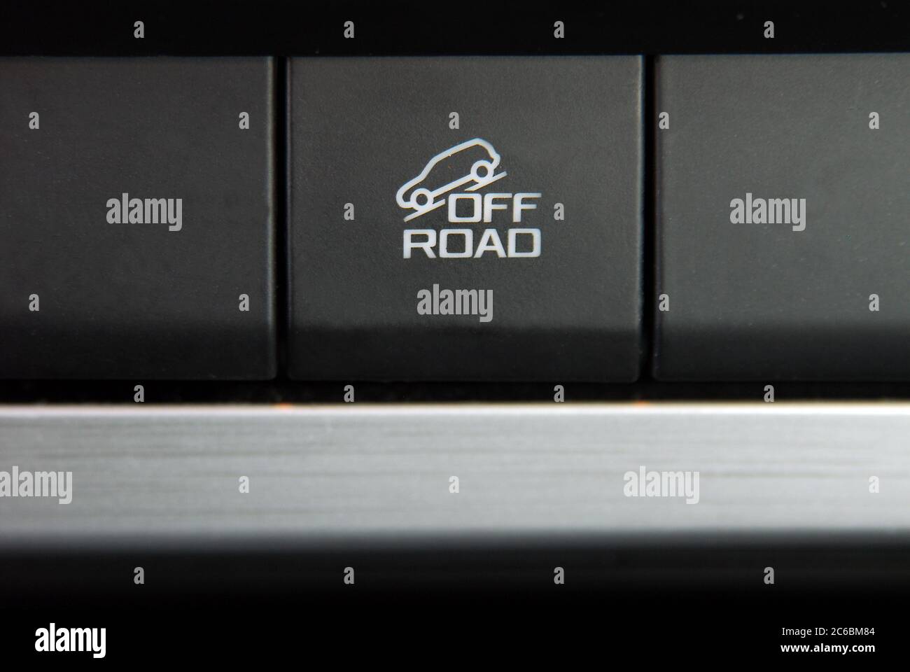 Off road activation button, the inside of the car, button details Stock ...