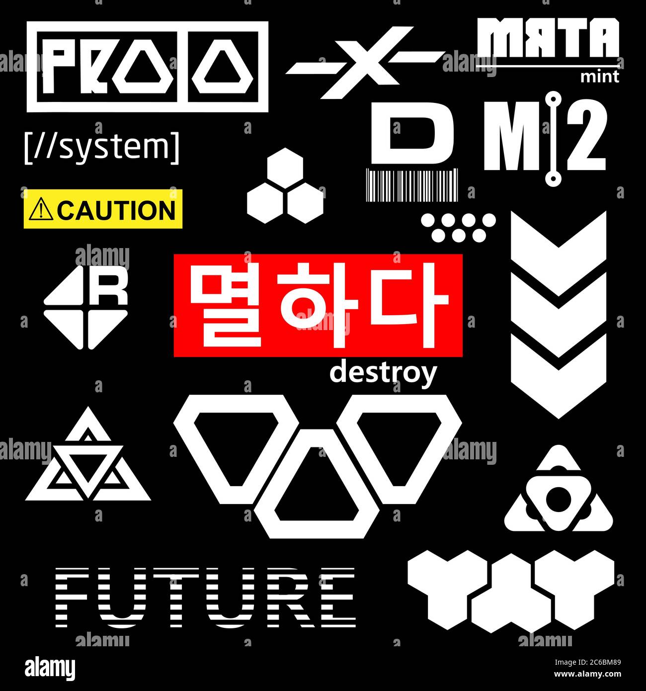 Cyberpunk logo Stock Vector Images - Alamy