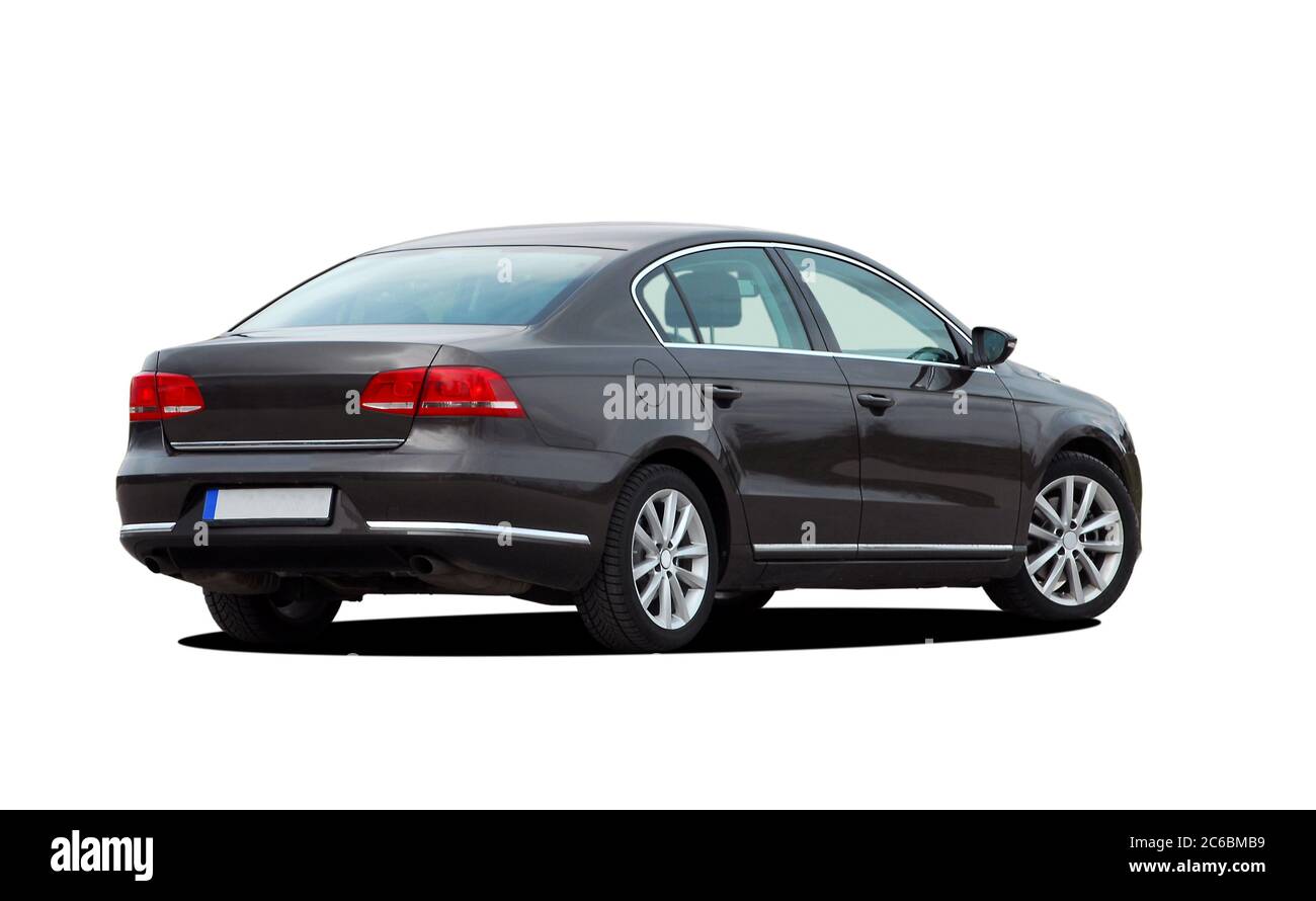 gray car back view, sedan Stock Photo - Alamy