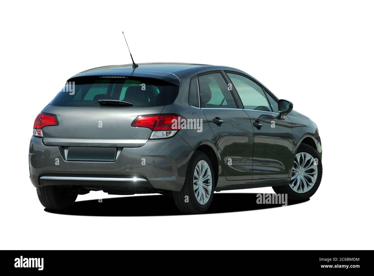 car rear view, passenger car on white background Stock Photo - Alamy