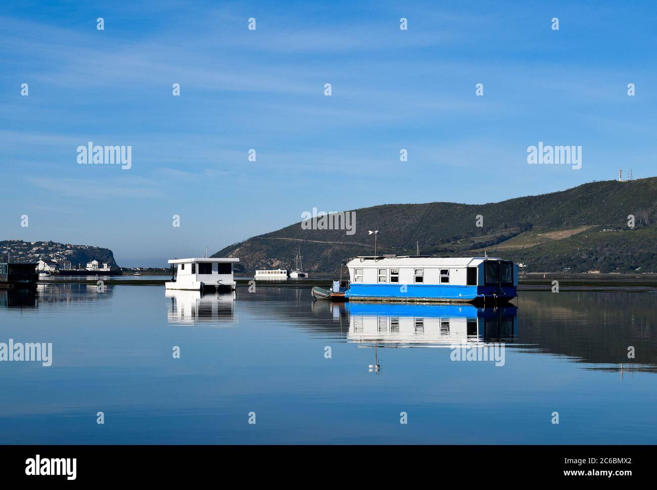 Boats on a lagoon Stock Photo - Alamy