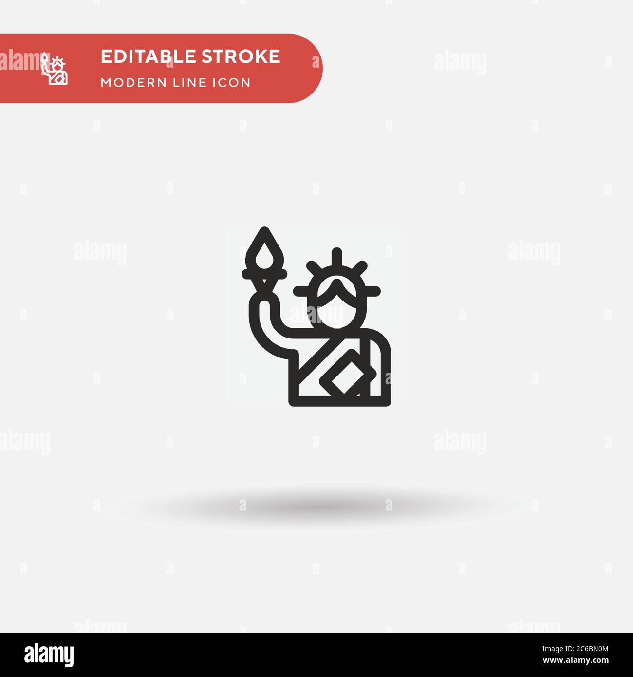 Statue Of Liberty Simple vector icon. Illustration symbol design ...