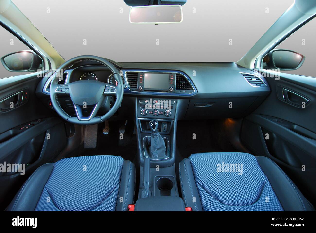 interior of a modern car, dashboard of a modern car Stock Photo - Alamy