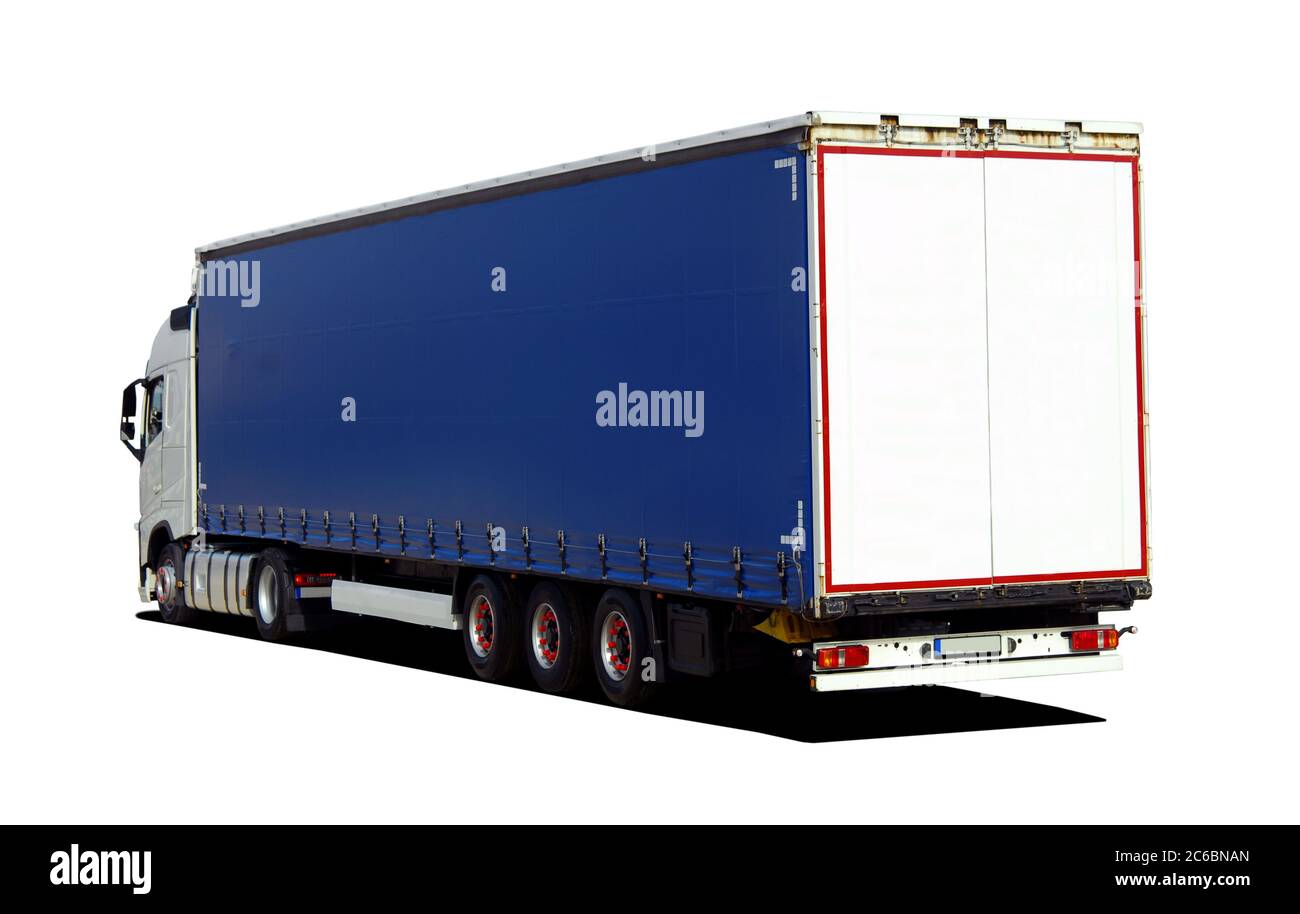Semi truck rear view Cut Out Stock Images & Pictures - Alamy