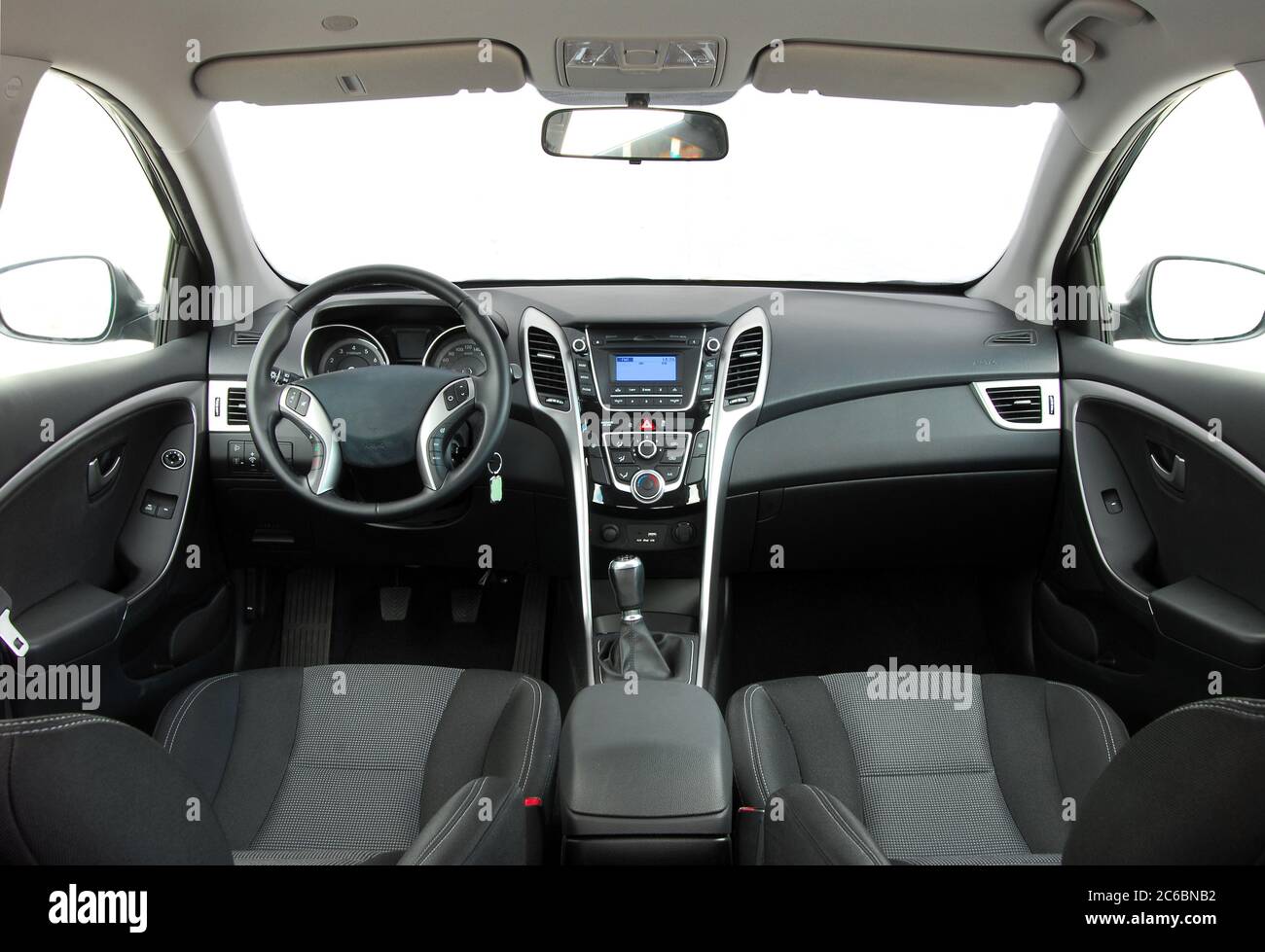 interior of a modern car, dashboard of a modern car Stock Photo - Alamy