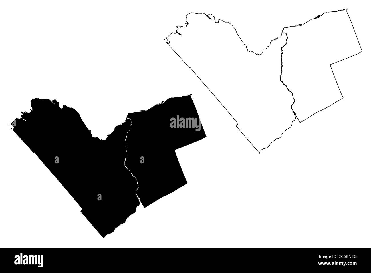 Ottawa City (Canada, Ontario Province) map vector illustration ...