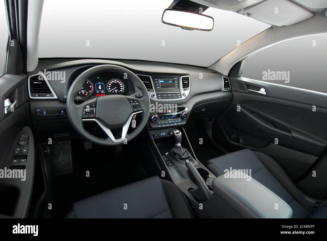 interior of a modern car, dashboard of a modern car Stock Photo - Alamy