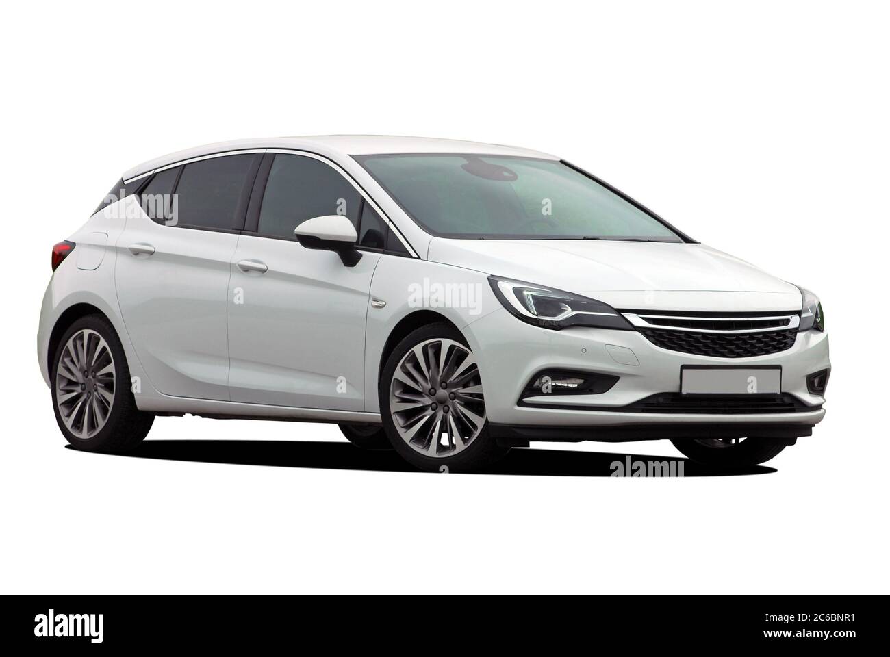 passenger car, white passenger car on a white background Stock Photo ...