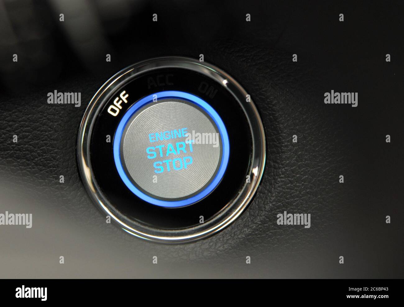 Start stop engine button on a modern car dashboard Stock Photo - Alamy