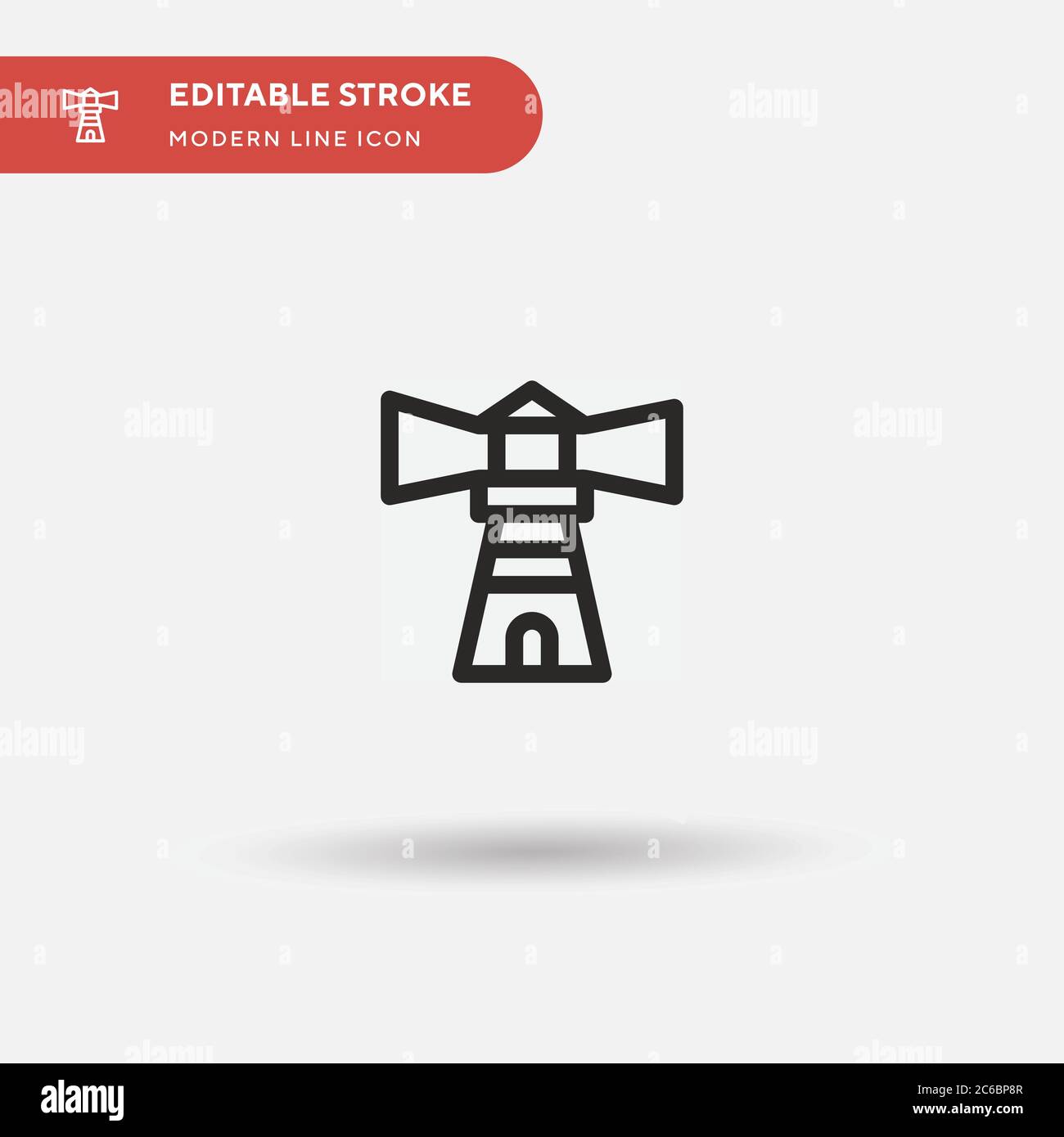 Lighthouse Simple vector icon. Illustration symbol design template for ...