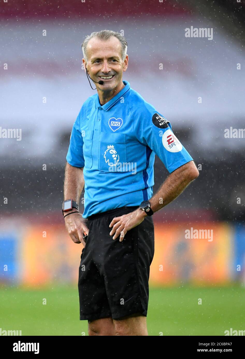Match referee Martin Atkinson during the Premier League match at ...