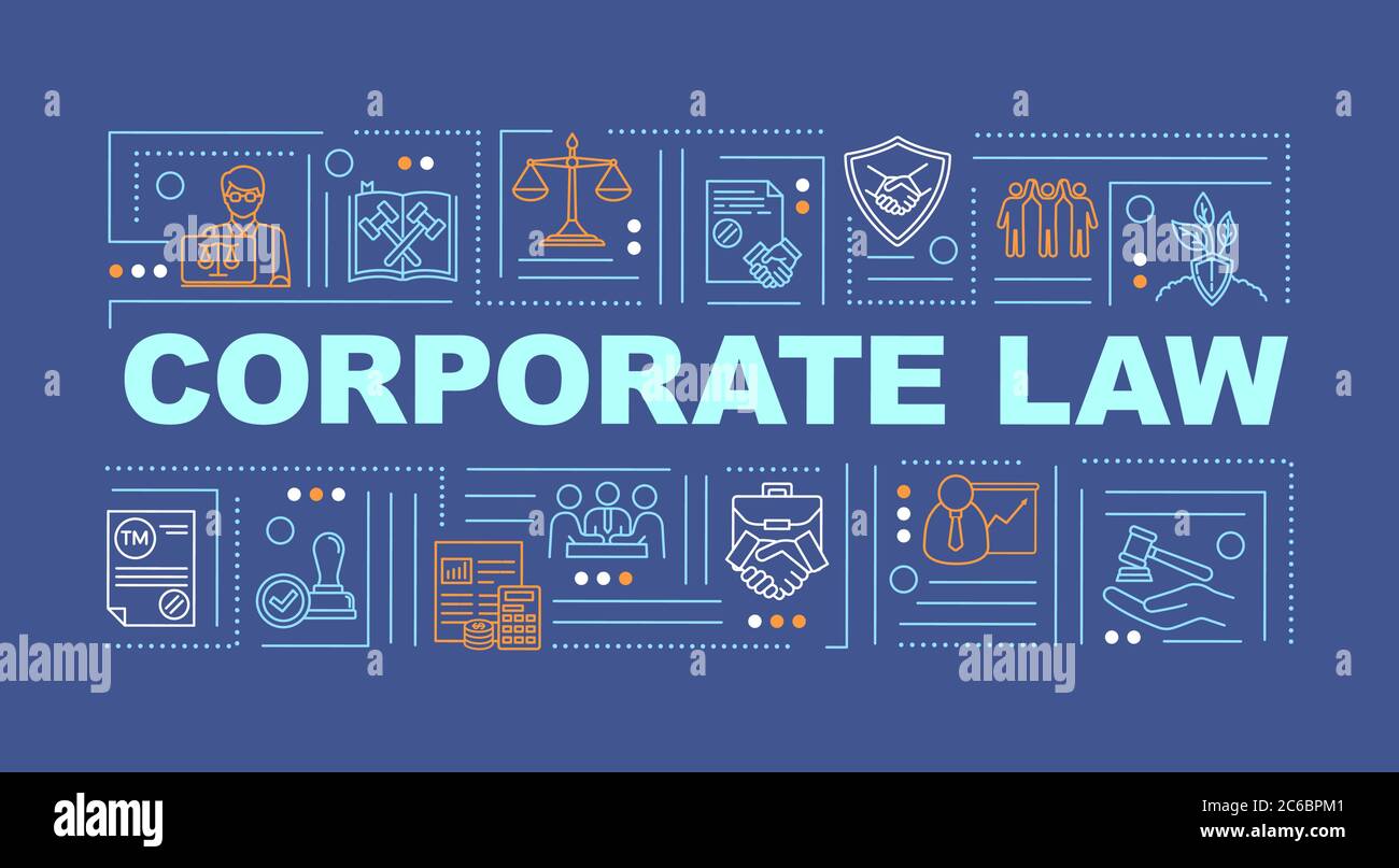 Business law word concepts banner. Corporate law. Regulations ...
