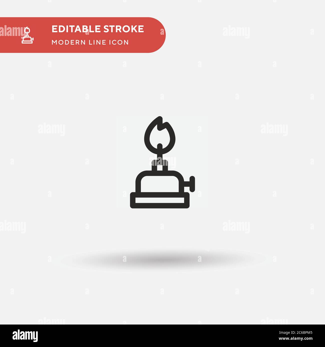 Bunsen Burner Simple vector icon. Illustration symbol design template for web mobile UI element ...