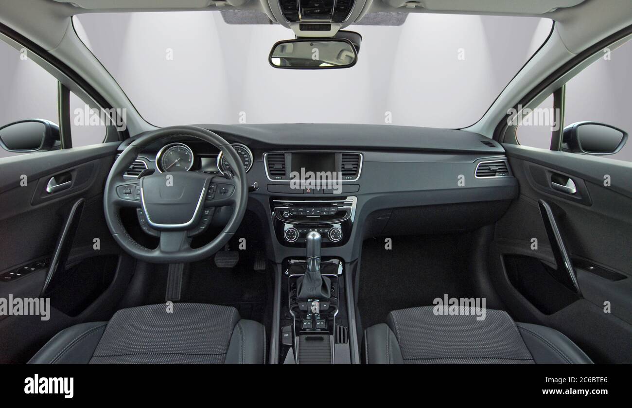 car interior, car dashboard, modern car interior Stock Photo - Alamy