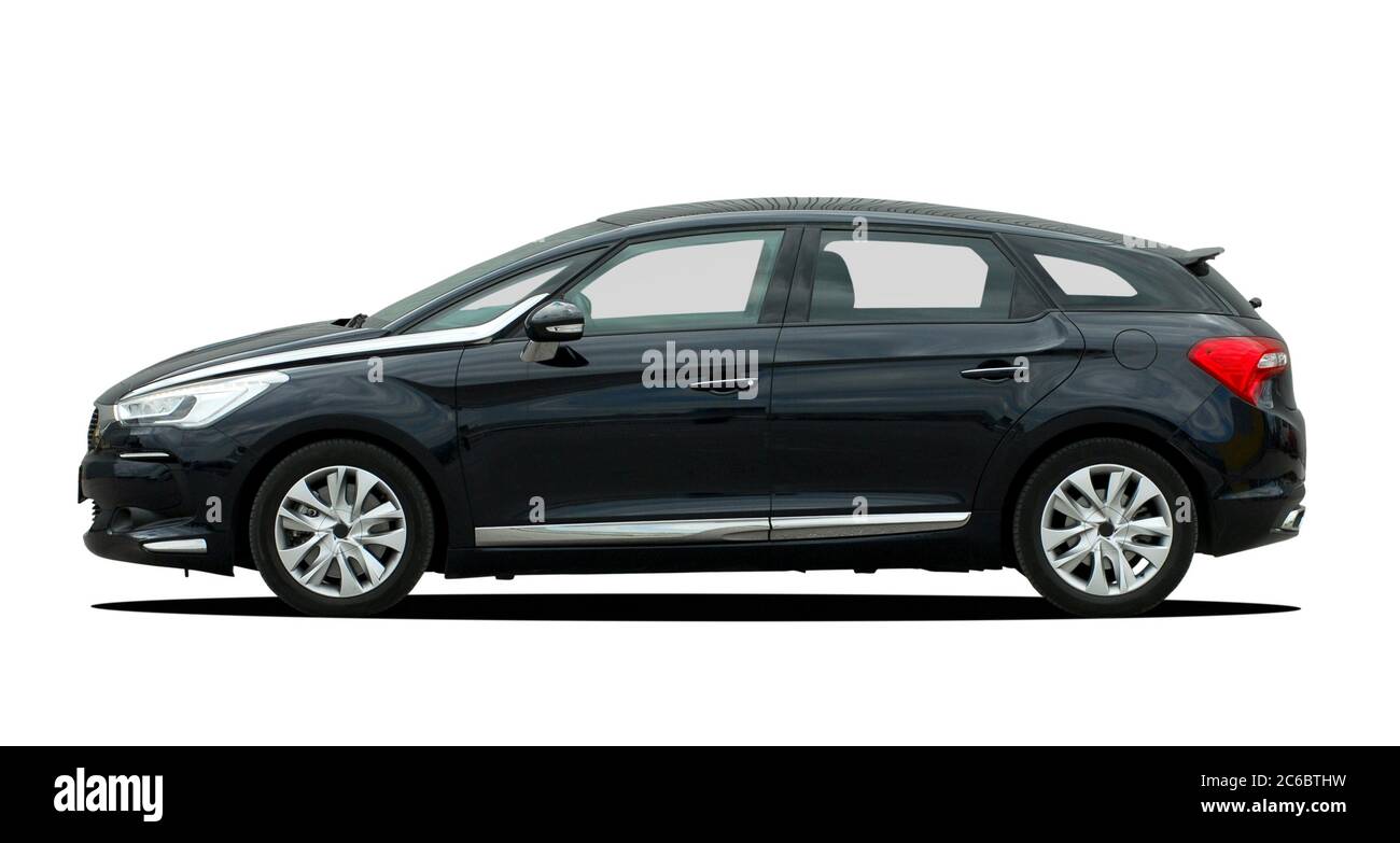 Car side view. Car on white background Stock Photo - Alamy