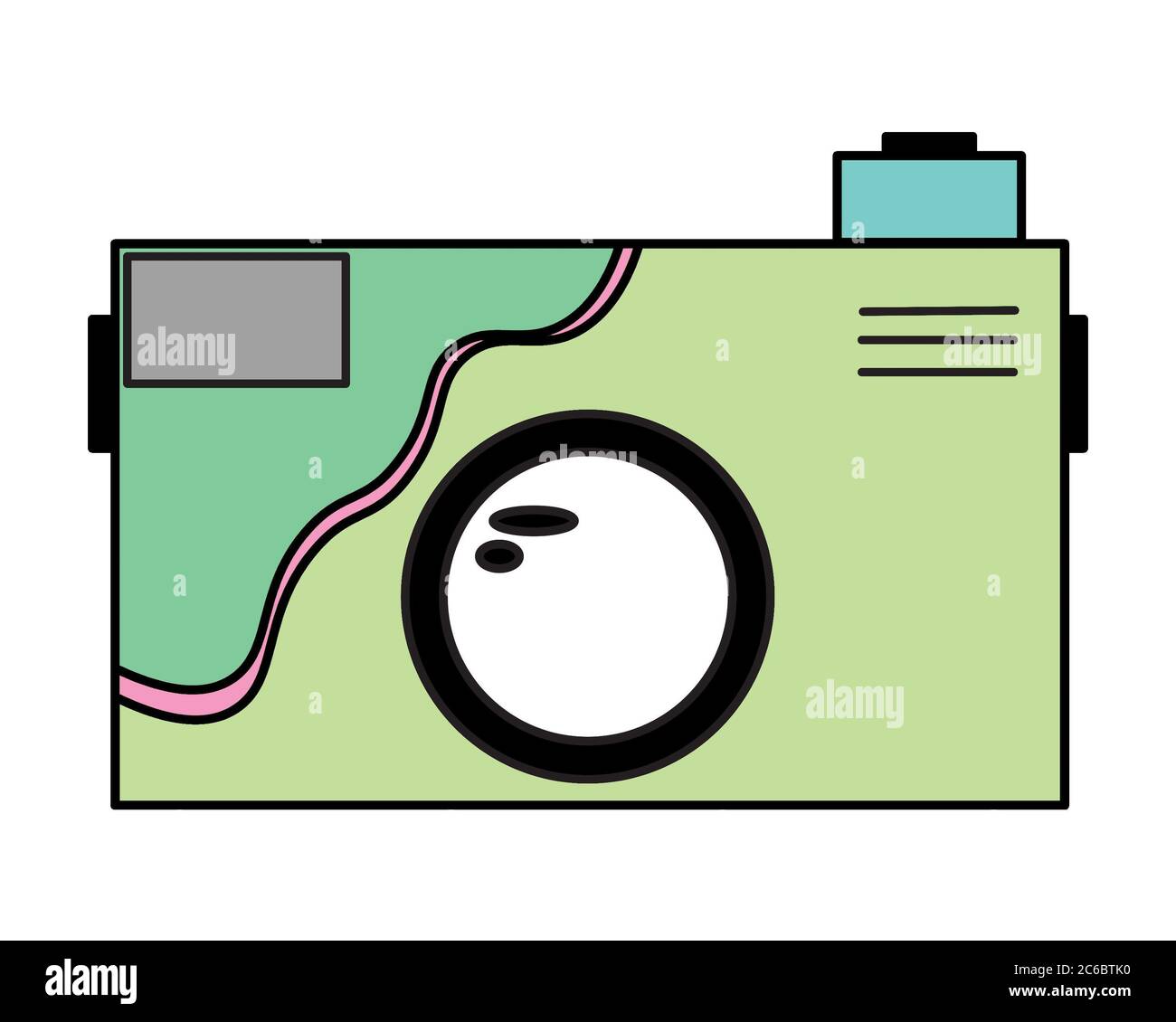 A whimsical flat design camera illustration in pastel colors Stock ...