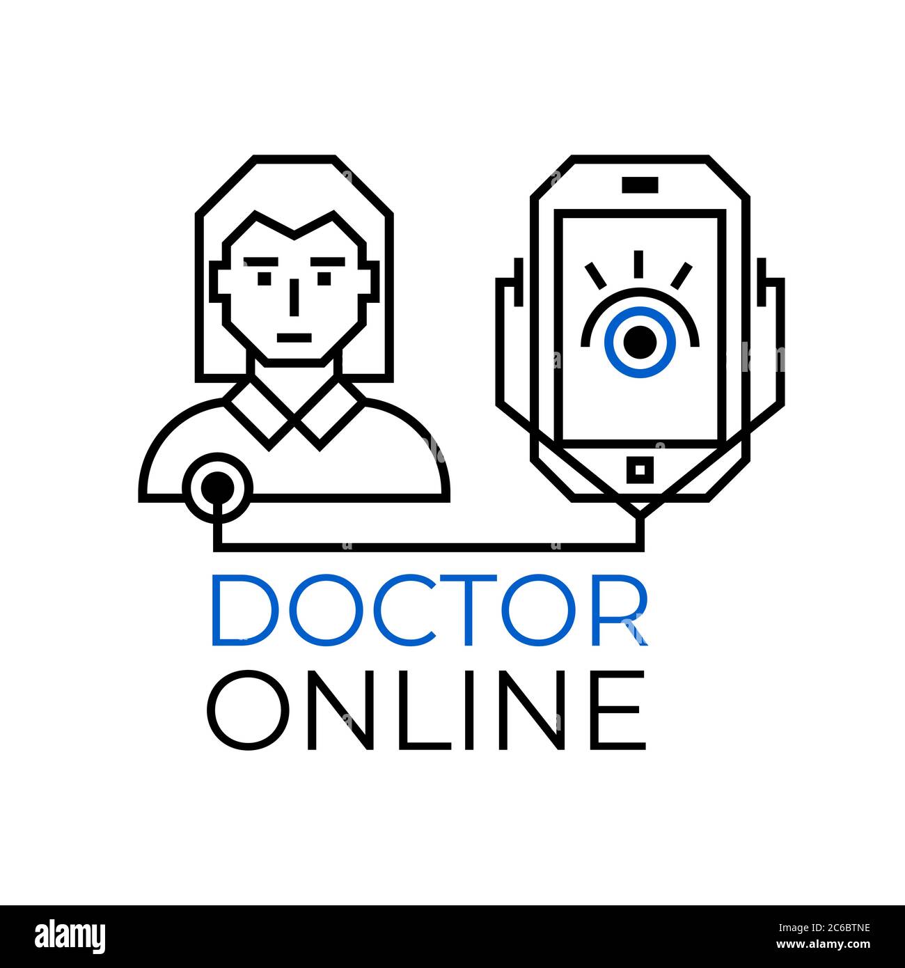 Virtual woman doctor Cut Out Stock Images & Pictures - Alamy