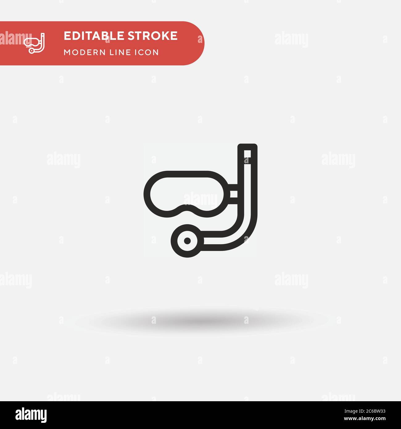 Snorkel Simple vector icon. Illustration symbol design template for web ...