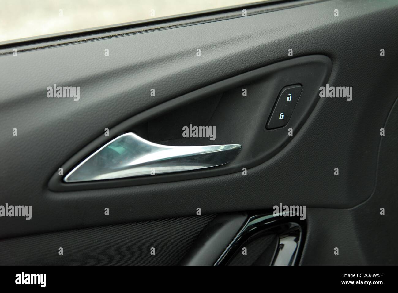 Car door handles and central locking Stock Photo - Alamy