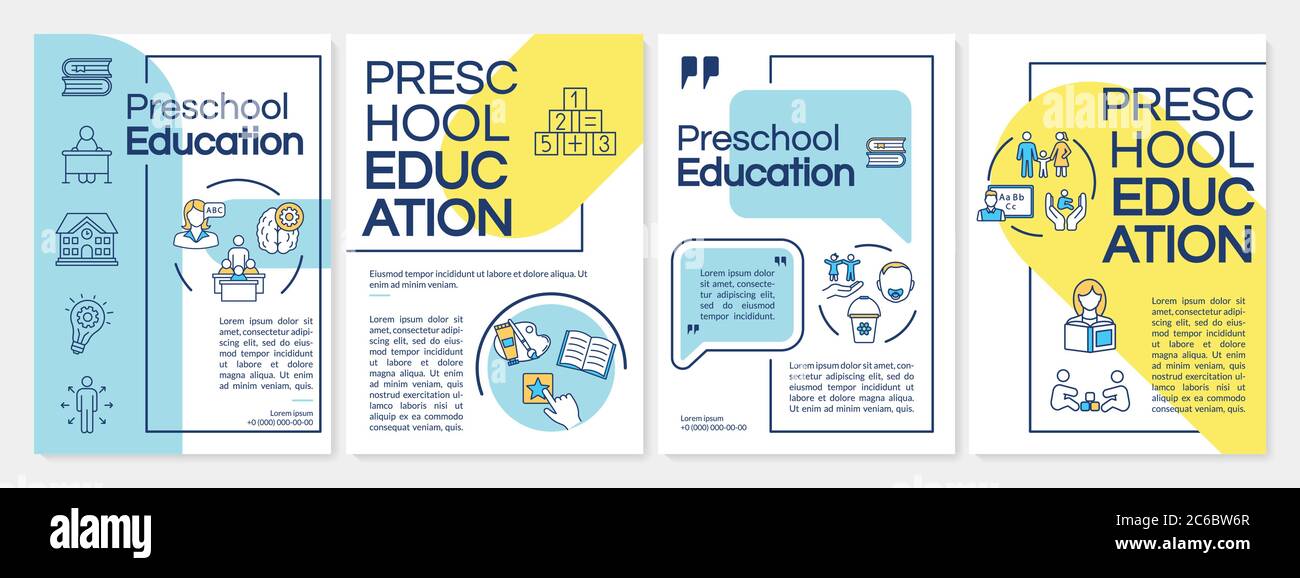 Children preschool education brochure template. Early childhood. Flyer ...