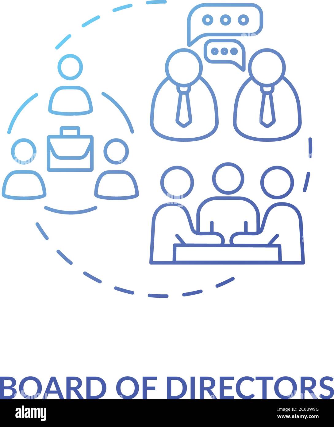 Board of directors concept icon. Corporation members. Company CEO ...