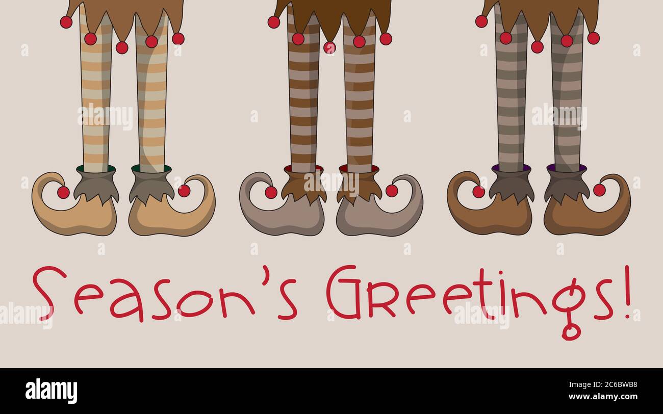 The legs and shoes of Santa's elves. EPS10 vector format Stock Vector ...
