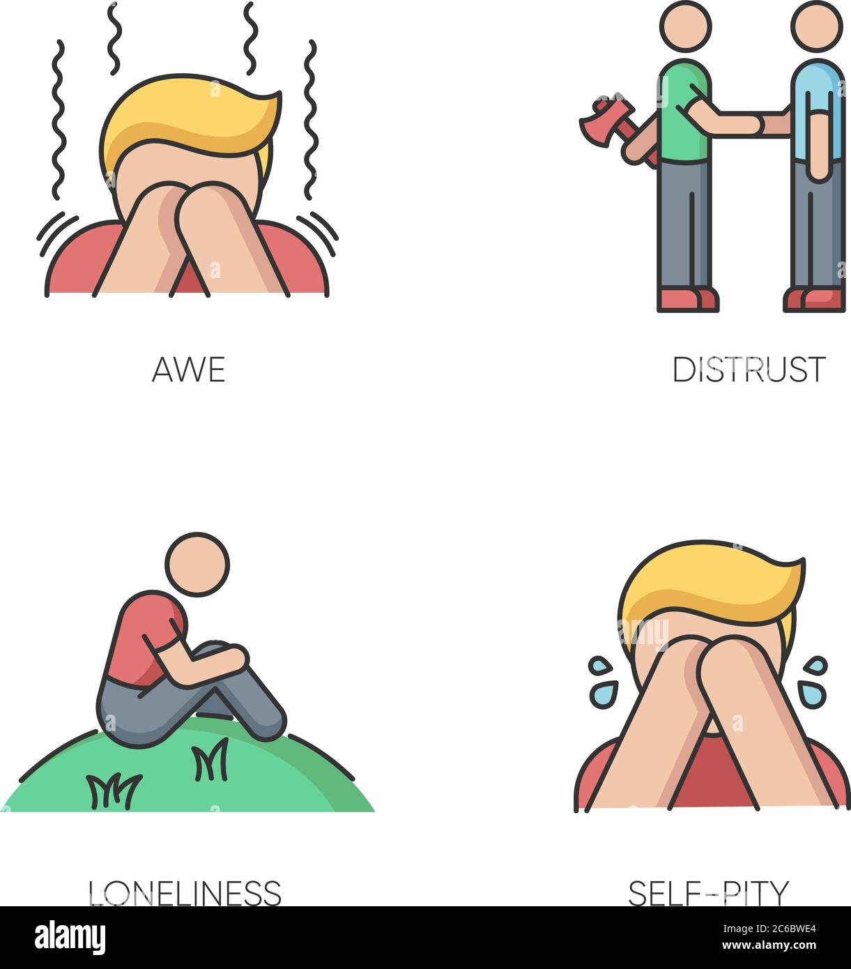 Feelings and behaviour Stock Vector Images - Alamy