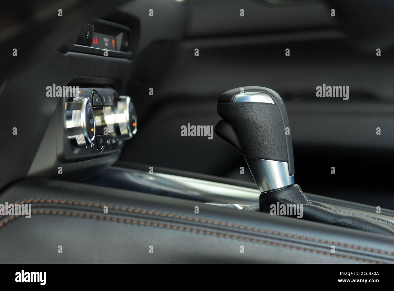 Automatic gear shift. Automatic selector lever in the passenger car ...