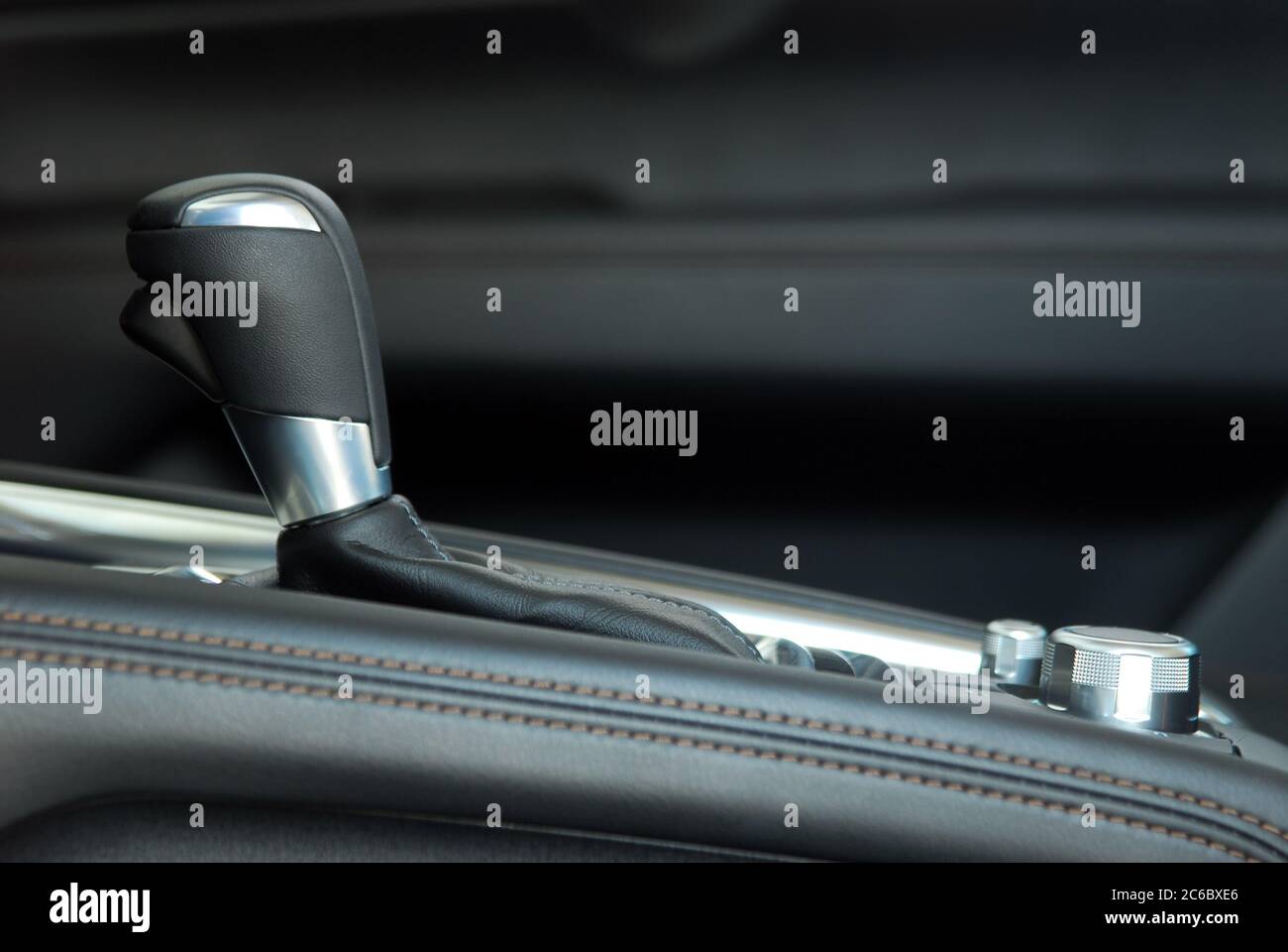 Automatic gear shift. Automatic selector lever in the passenger car ...