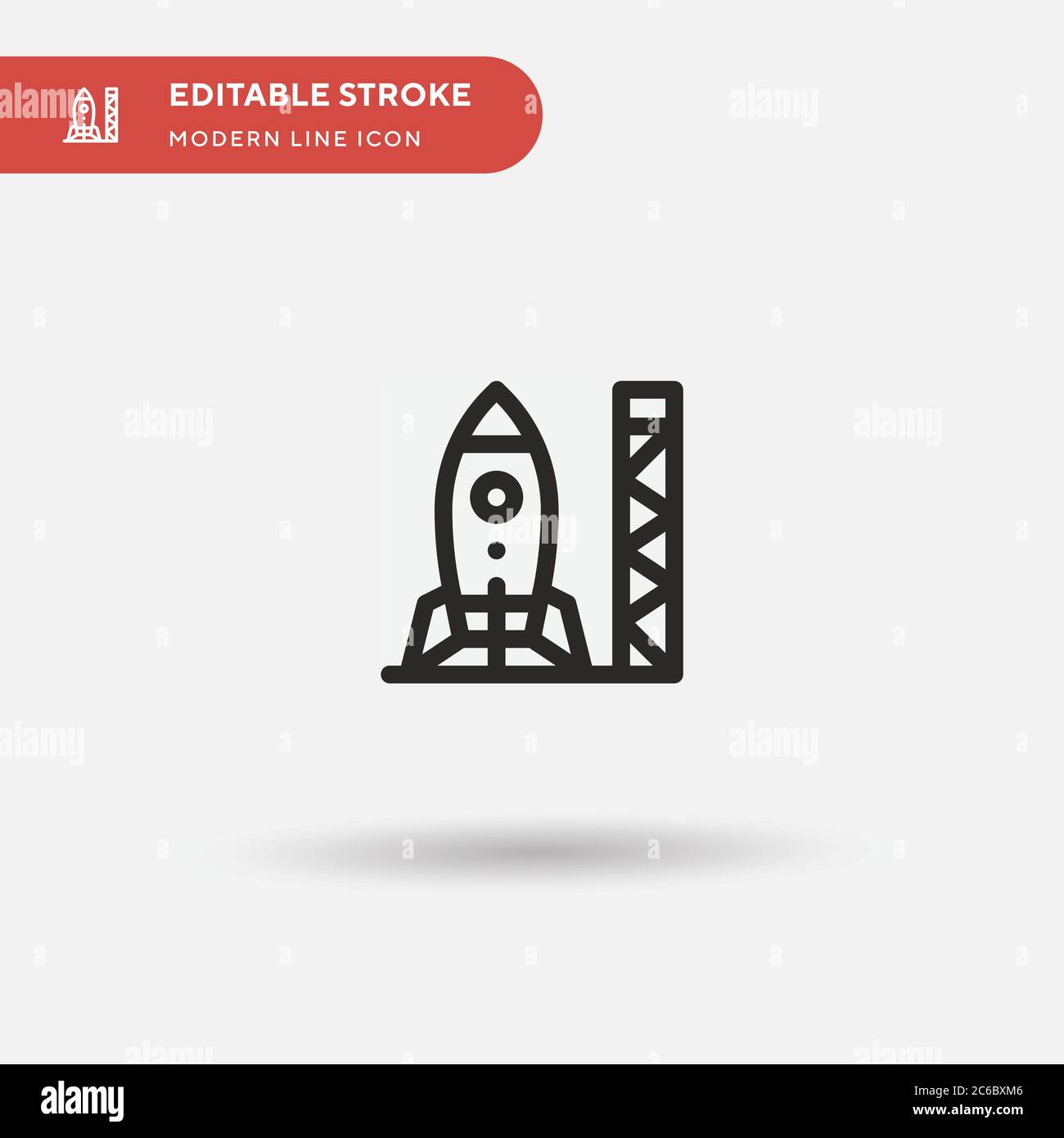 Rocket Launch Simple vector icon. Illustration symbol design template ...