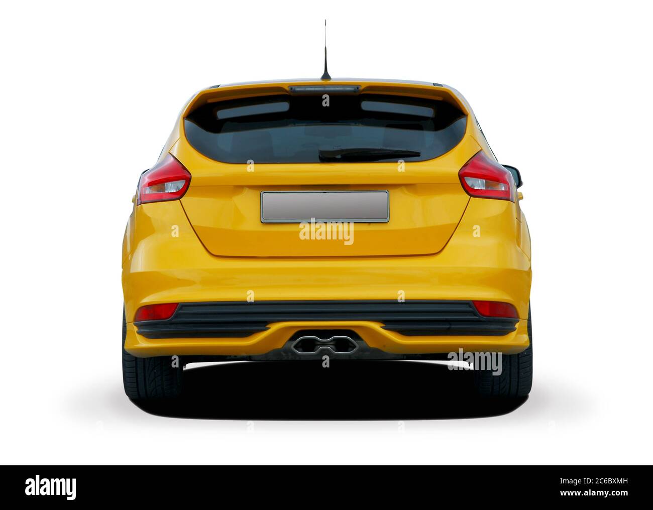 Car Back White Background