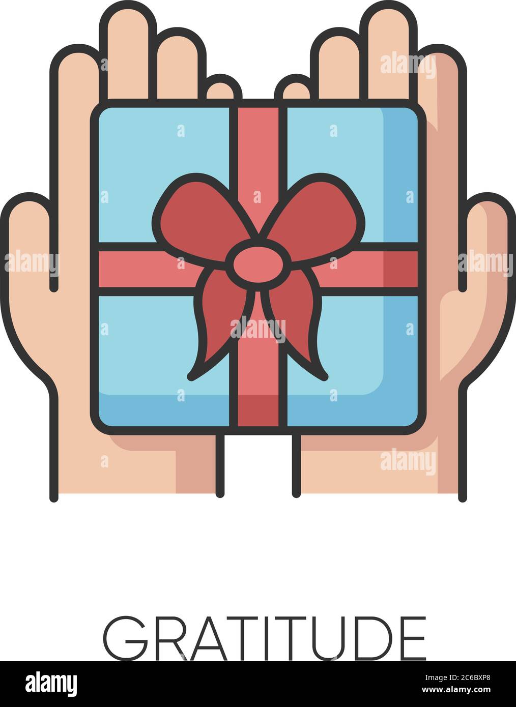 Gratitude RGB color icon. Thankfulness, sign of appreciation, feeling ...