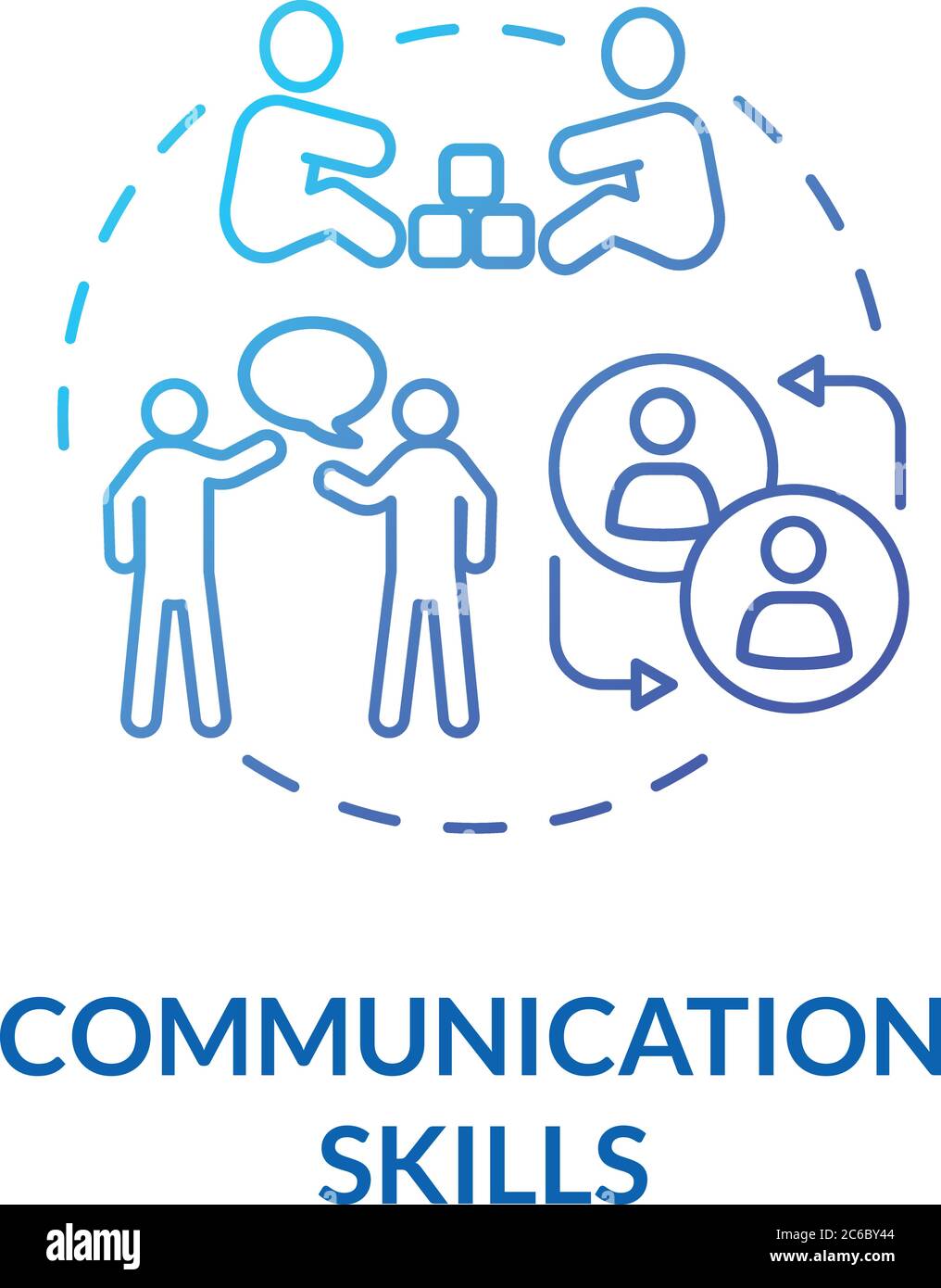 Toddlers communication skills concept icon. Early childhood education ...