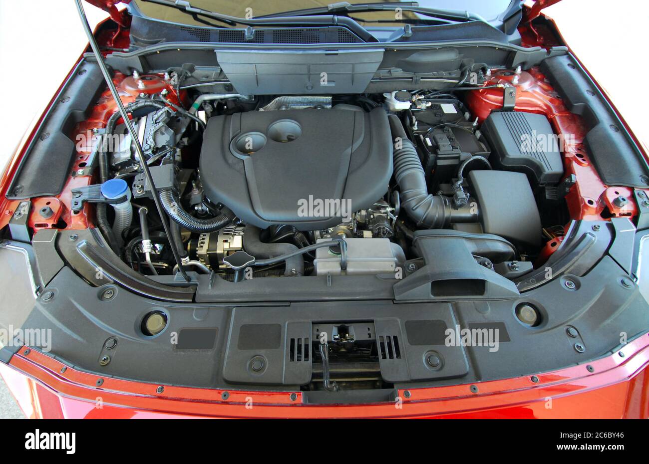 Car engine. Engine in a passenger car Stock Photo - Alamy