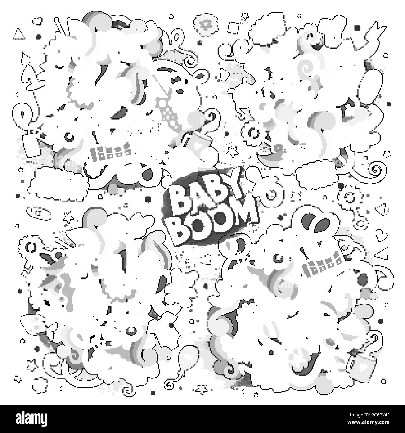 Baby girl fun blue Black and White Stock Photos & Images - Alamy