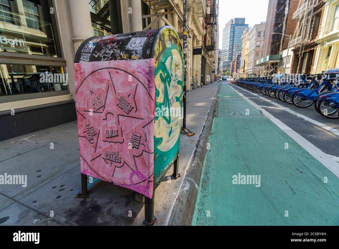 Black lives matter street art in soho hi-res stock photography and ...